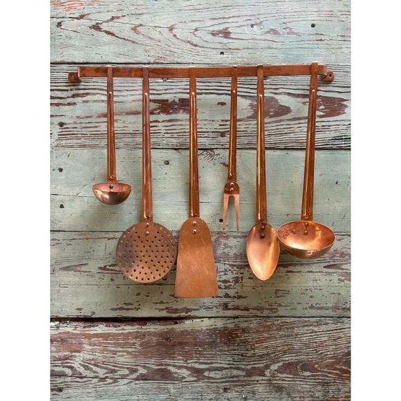 Unbranded | Kitchen | Vintage Unbranded 7 Piece Real Copper Utensil ...